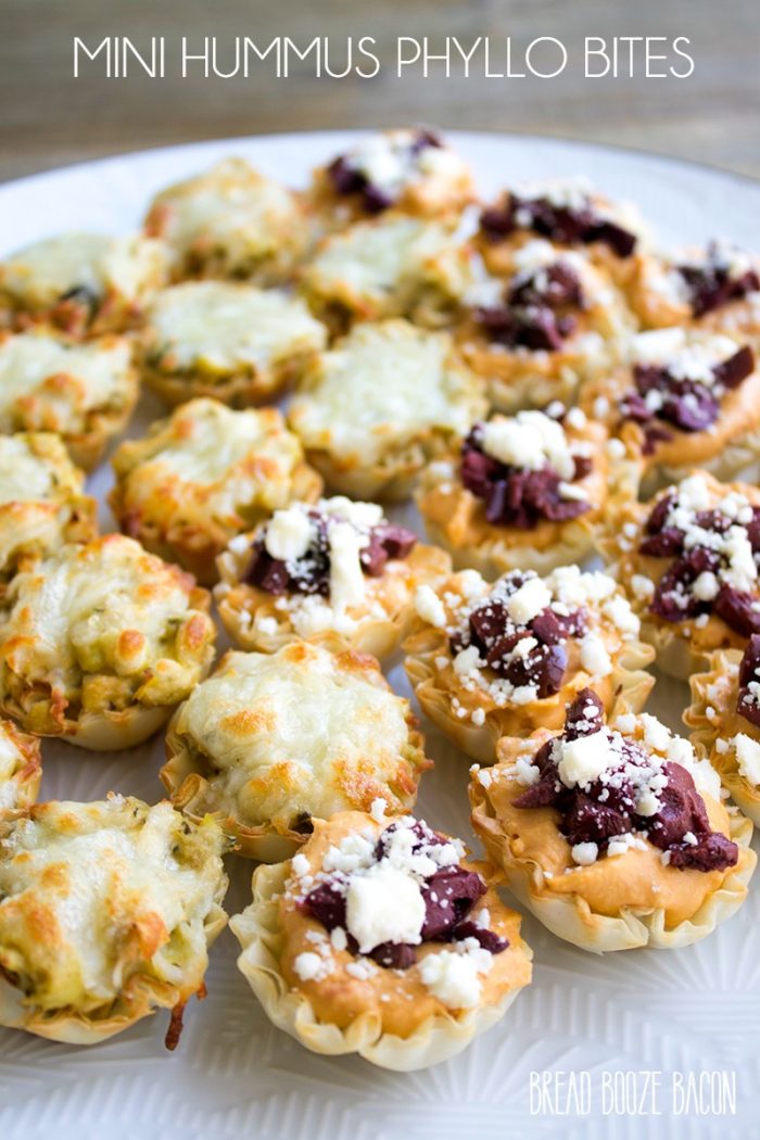 Mini Hummus Phyllo Bites with Video • Bread Booze Bacon