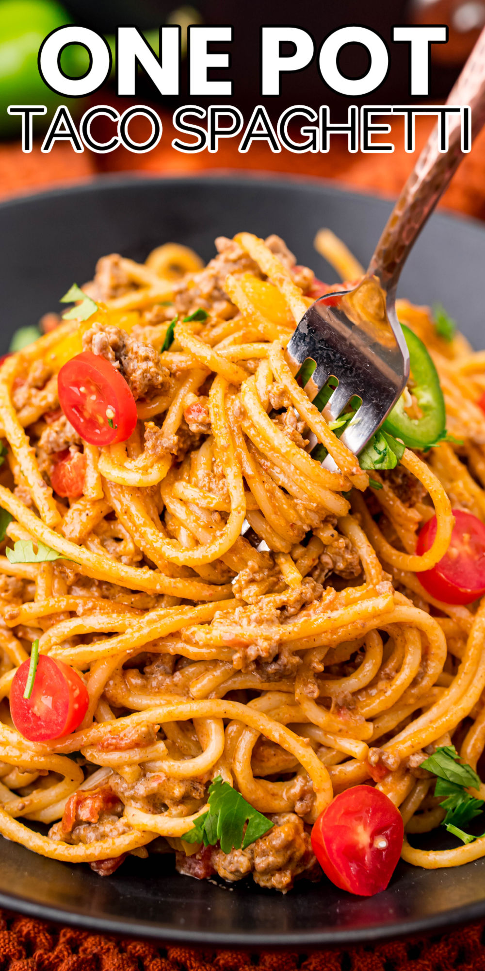 One Pot Taco Spaghetti