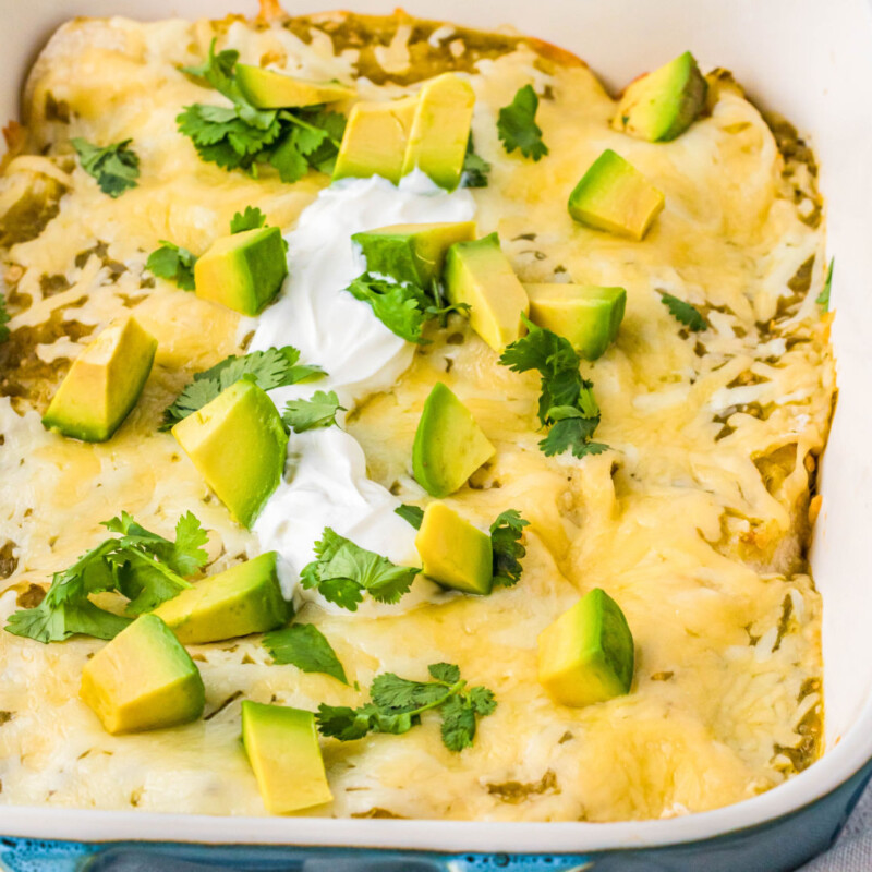 Green Chicken Enchiladas • Bread Booze Bacon