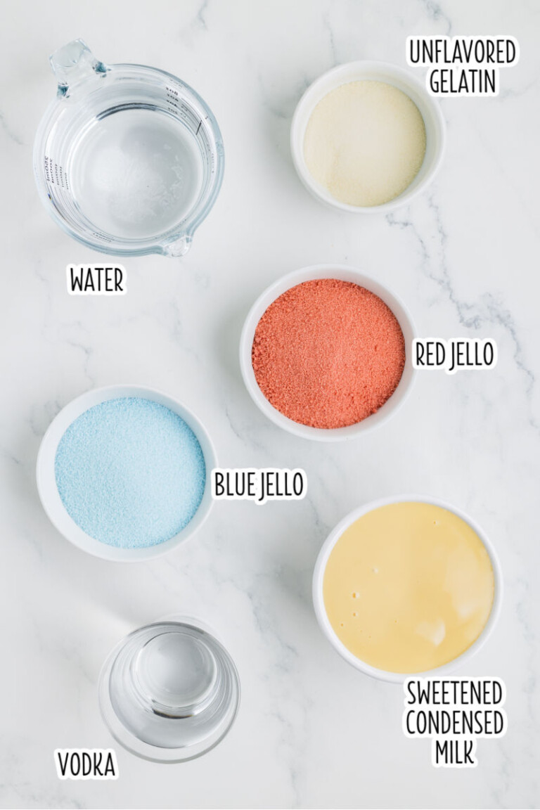 Red White and Blue Jello Shots